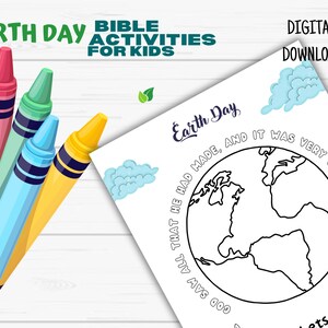 Earth Day Bible Lesson for Kids, Printable, Earth Day Handprint ...