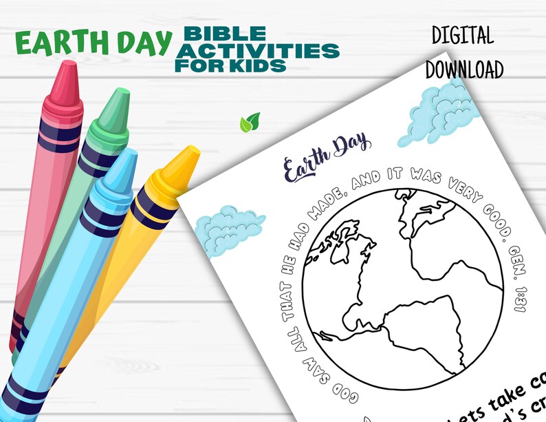 Earth Day Bible Lesson for Kids, Printable, Earth Day Handprint ...