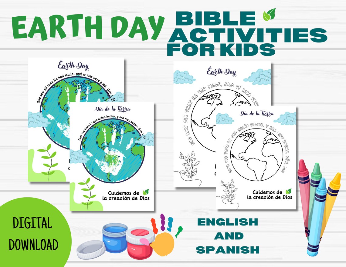 Earth Day Bible Lesson for Kids, Printable, Earth Day Handprint ...