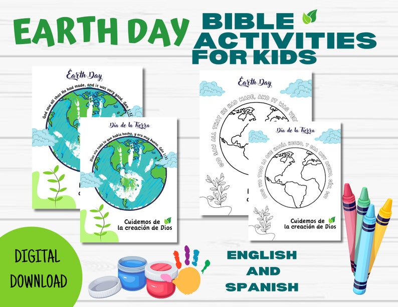 Earth Day Bible Lesson for Kids, Printable, Earth Day Handprint ...