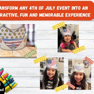 4th of July Headband: USA Printable Craft for Kids (DIY Digital ...