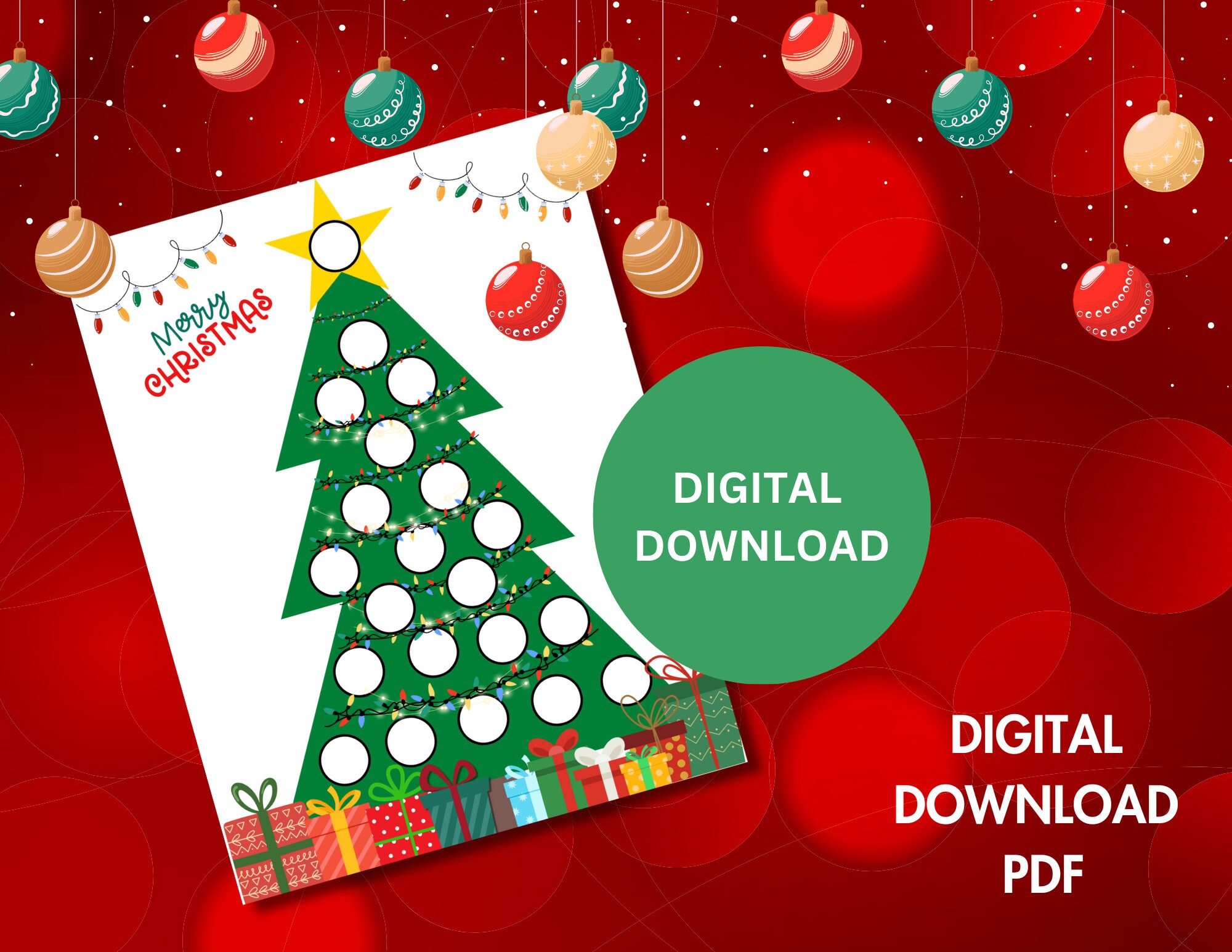 Christmas Tree Dot Marker Printable / Dot Marker Activities for ...