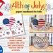 4th of July Headband: USA Printable Craft for Kids (DIY Digital ...