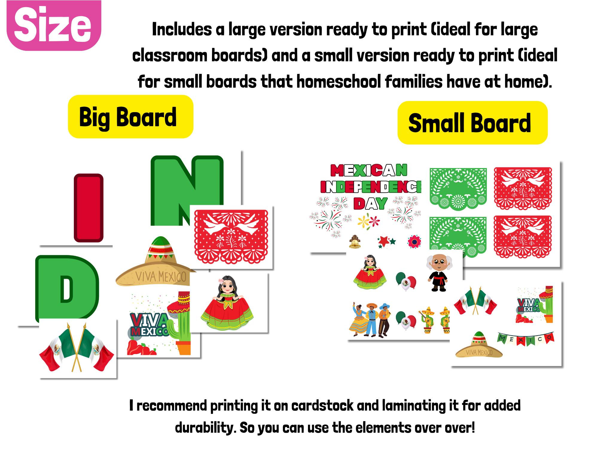 Mexican Independence Day Bulletin Board Kit, Letters, Borders, Banner ...