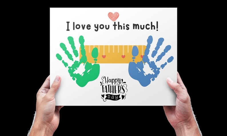 Father's Day Handprint Art, Father's Day Printable, Activity Page for ...