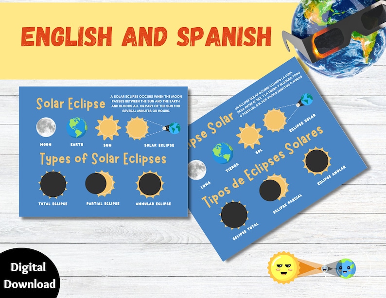 Solar Eclipse Flip Book: Educational Kids' Activity (digital Download ...