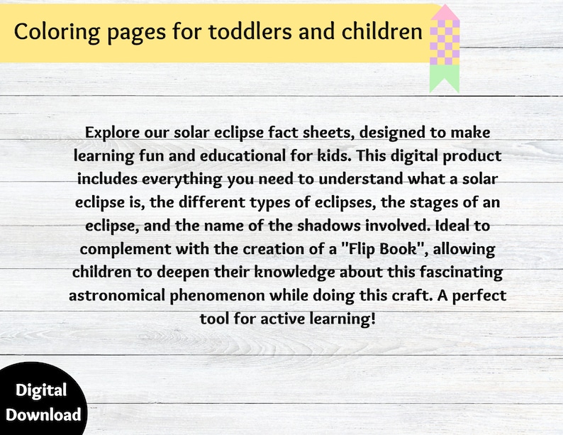 Solar Eclipse Flip Book: Educational Kids' Activity (digital Download ...