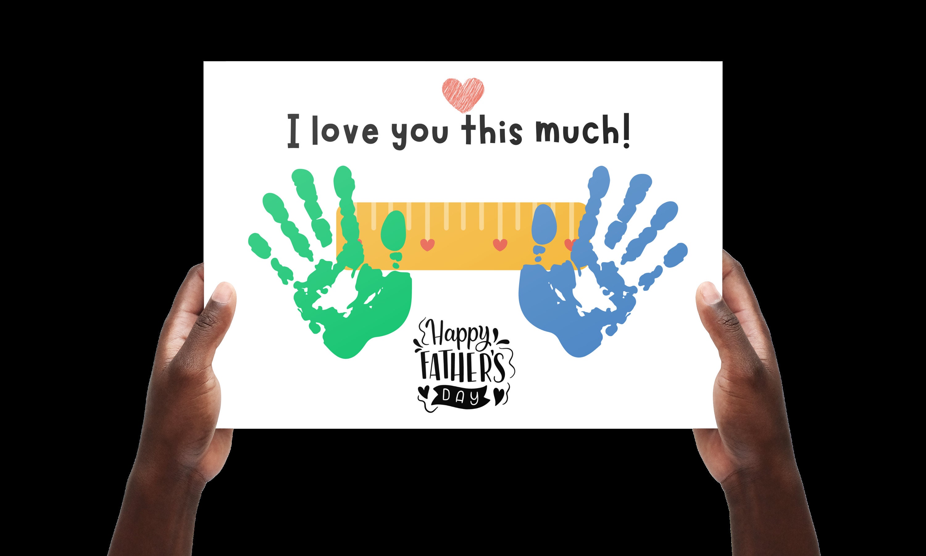 Father's Day Handprint Art, Father's Day Printable, Activity Page for ...