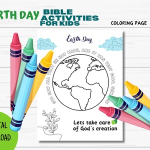 Earth Day Bible Lesson for Kids, Printable, Earth Day Handprint ...