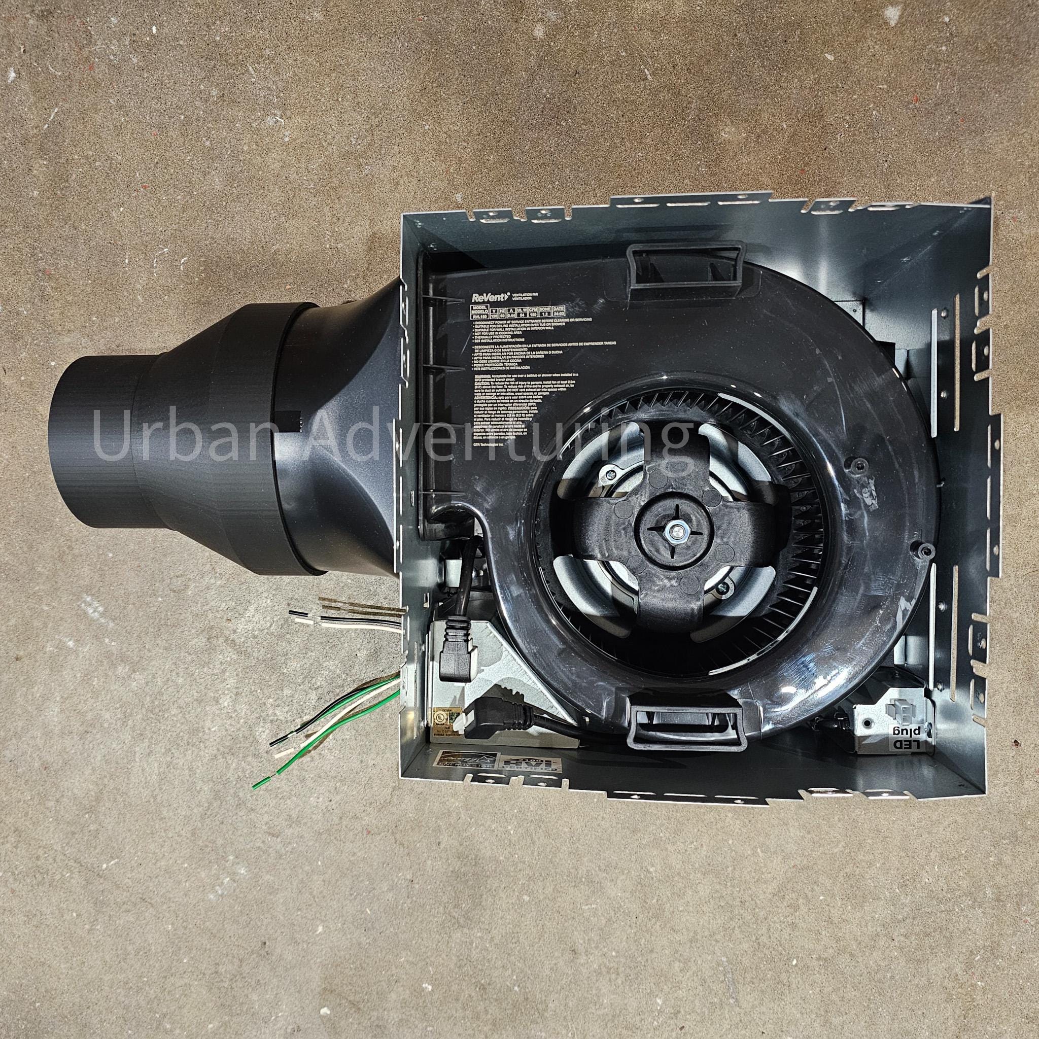 6" Round to 4" Round Duct Reducer for Bathroom Exhaust Ventilation Fans ...