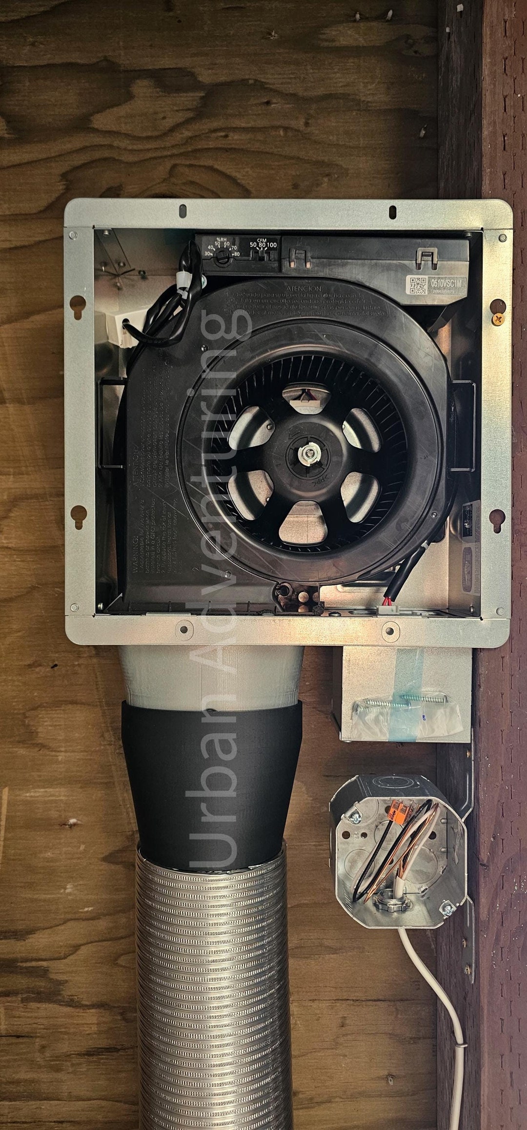 4" Oval to 4" Round Duct Adapter for Panasonic Bathroom Exhaust ...