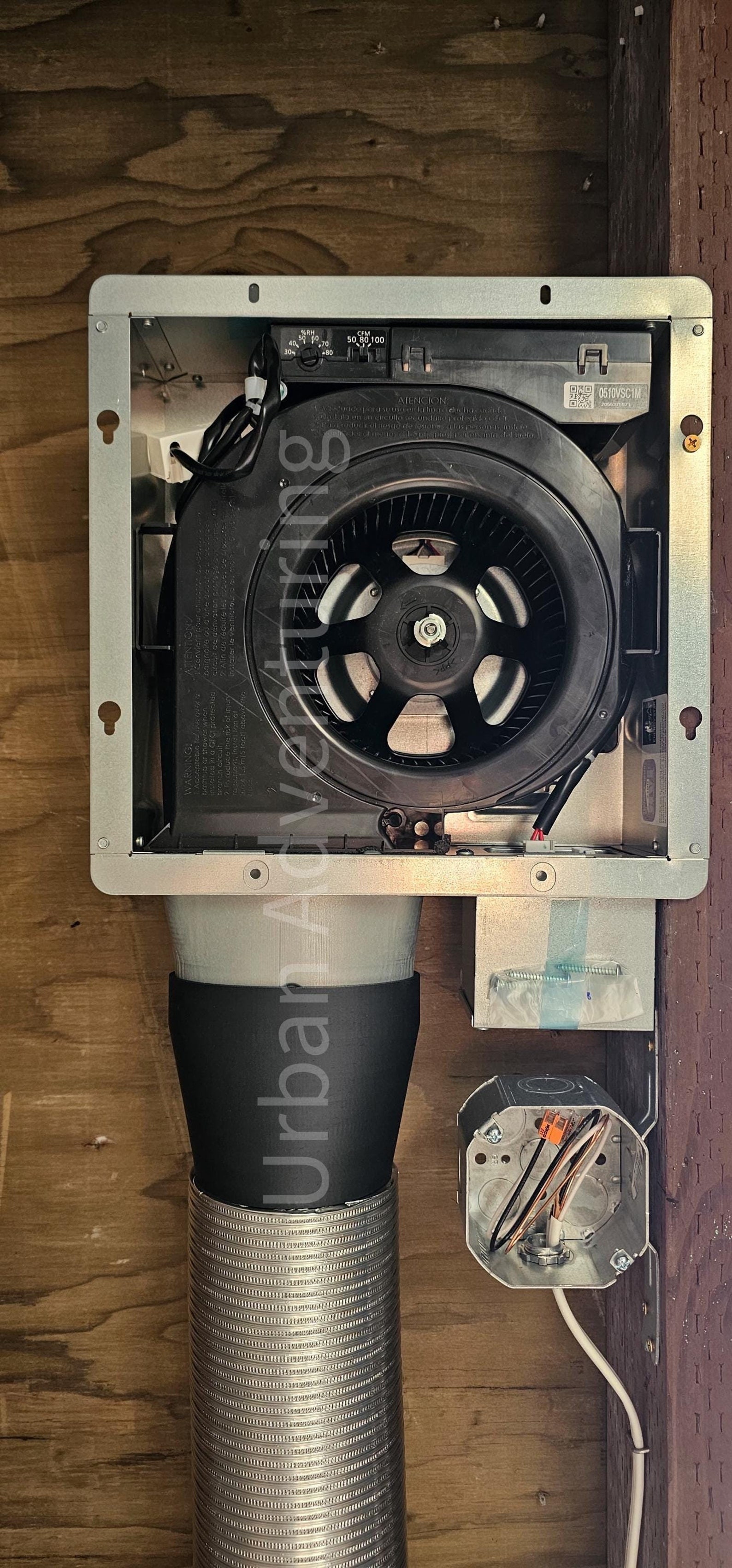 4" Oval to 4" Round Duct Adapter for Panasonic Bathroom Exhaust ...