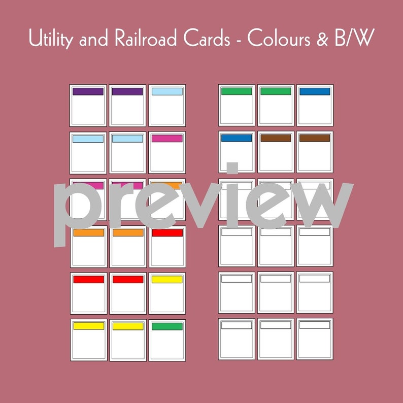 Custom DIY Monopoly Board Template Bundle | the CHEAPEST Digital ...