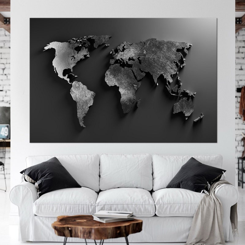 Large Wall World Map - Etsy