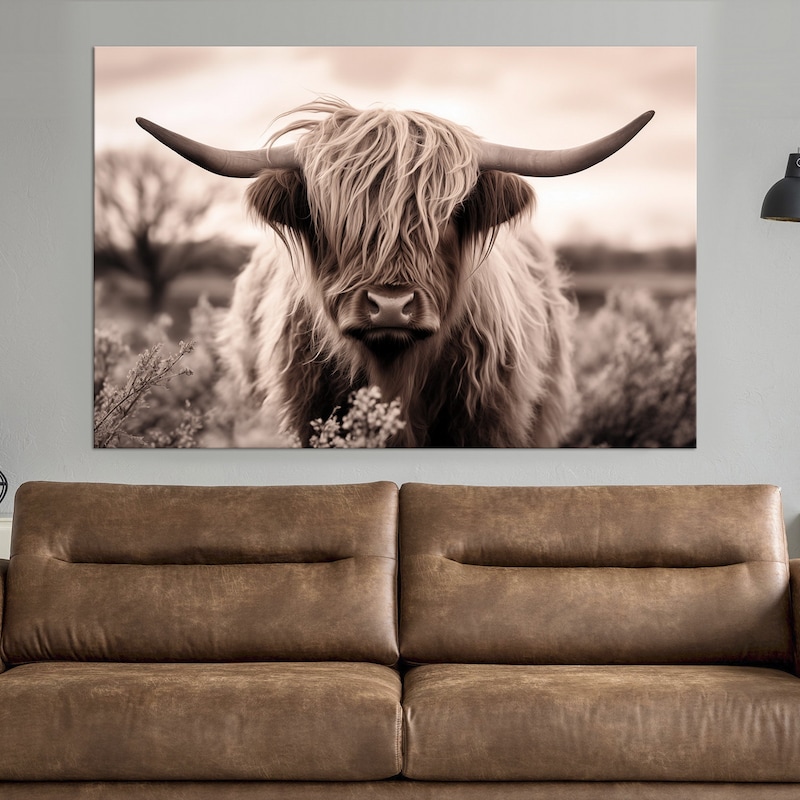 Highland Cow Wall Art - Etsy