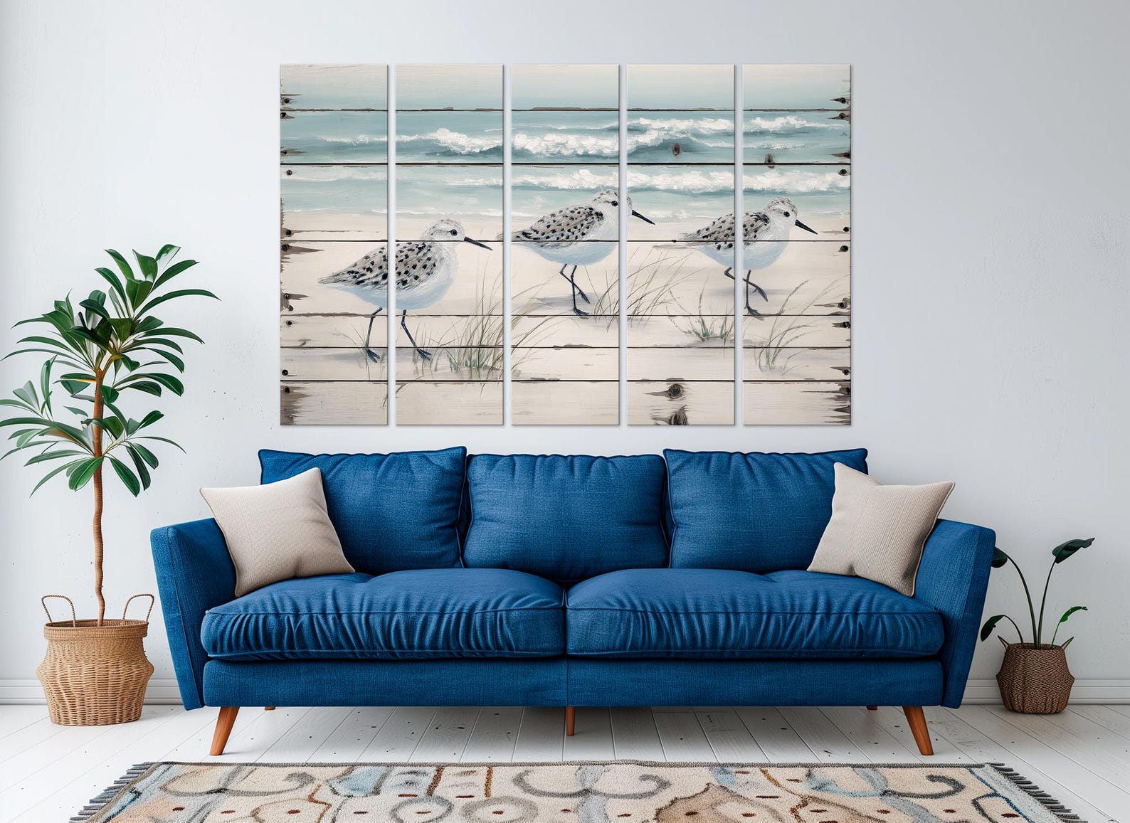 Sandpiper Birds Canvas Wall Art Coastal Decor Rustic Beach Print - Etsy