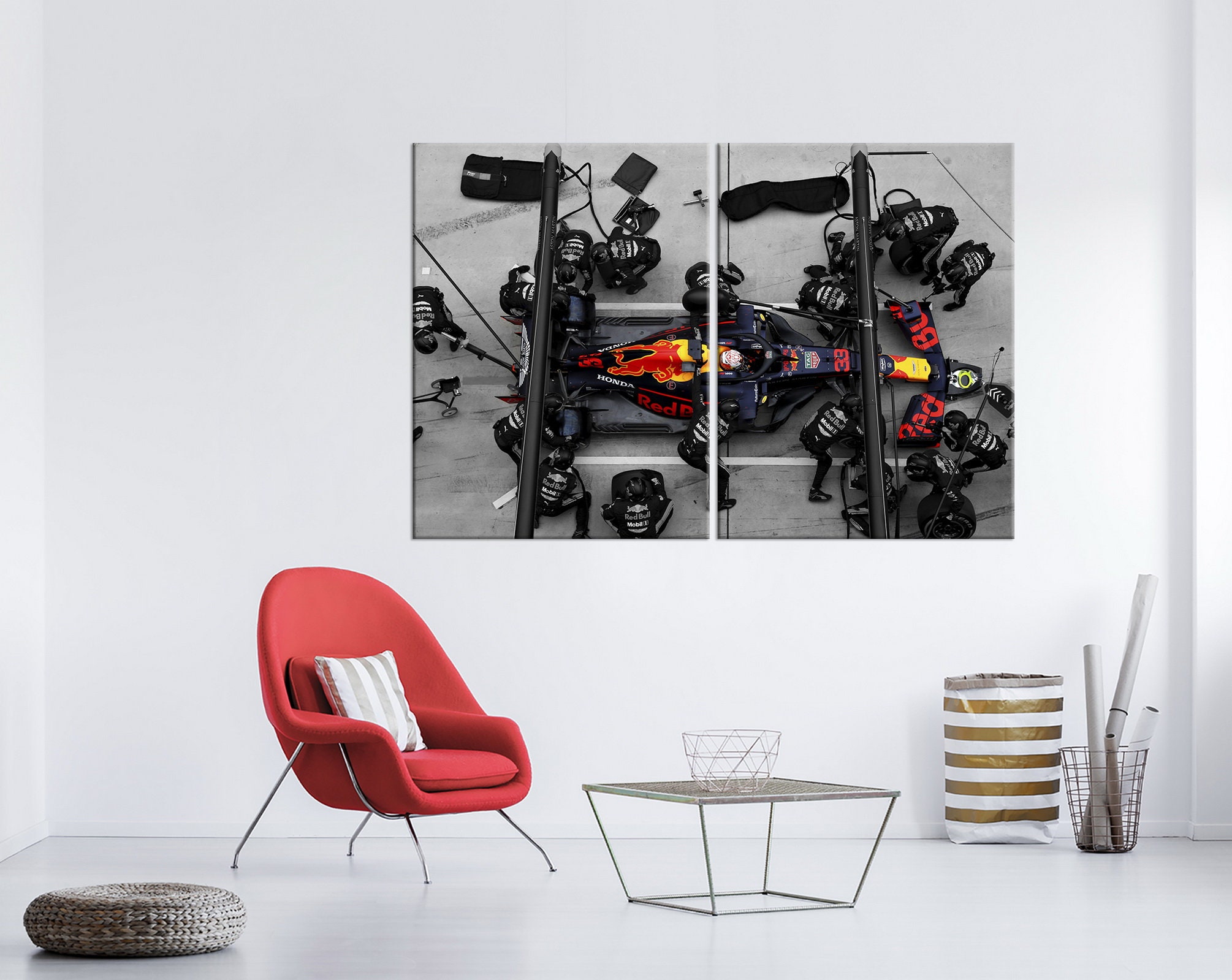 Formula One Canvas Wall Art Man Cave Decor Racing Car F1 Print - Etsy