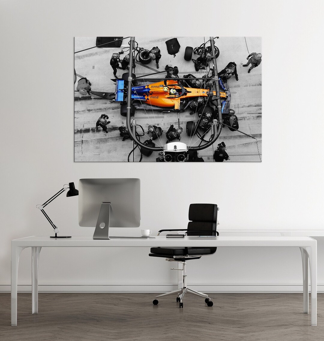 Formula One Canvas Wall Art Game Room Decor Formula 1 Print Mans Cave ...