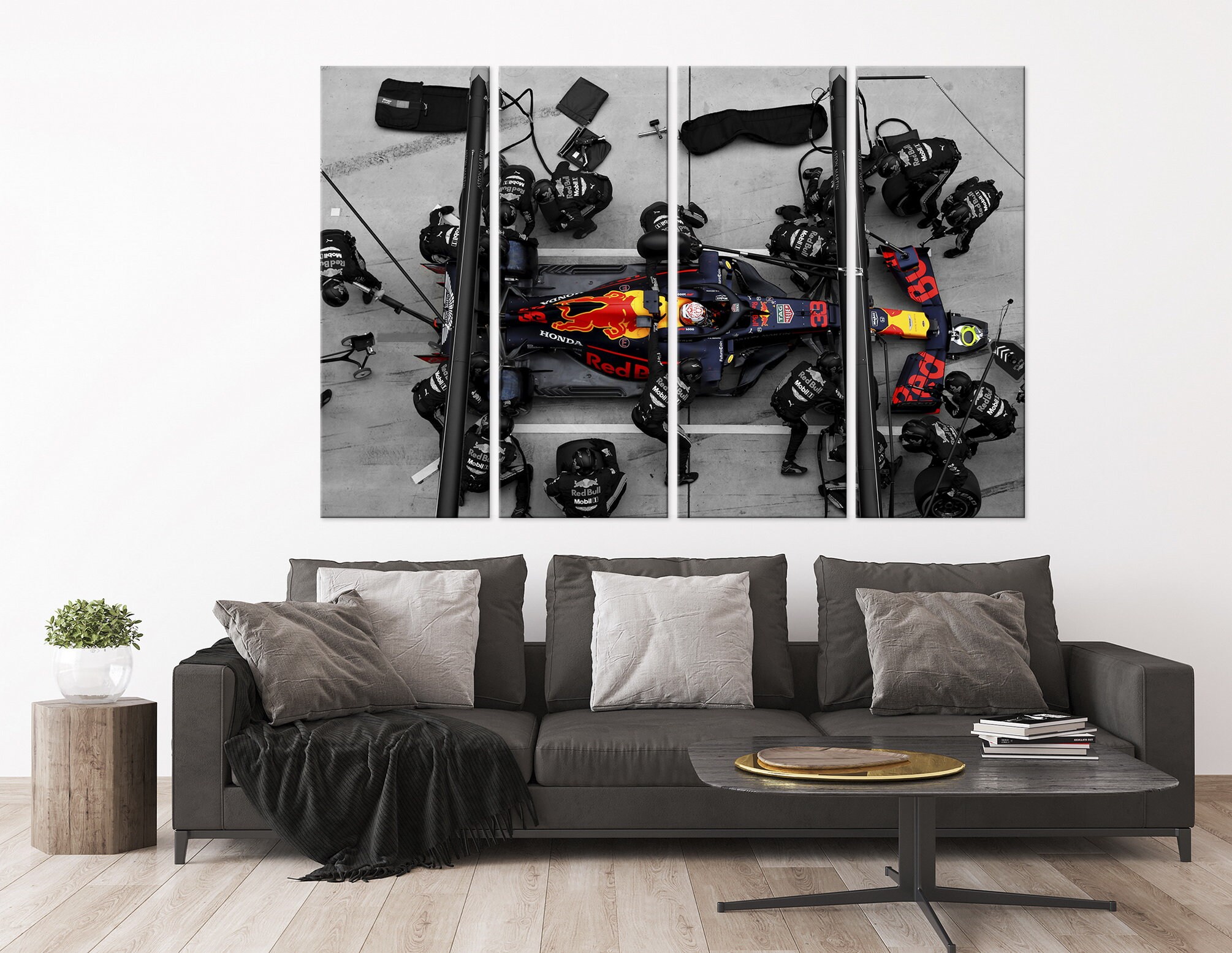 Formula One Canvas Wall Art Man Cave Decor Racing Car F1 Print - Etsy