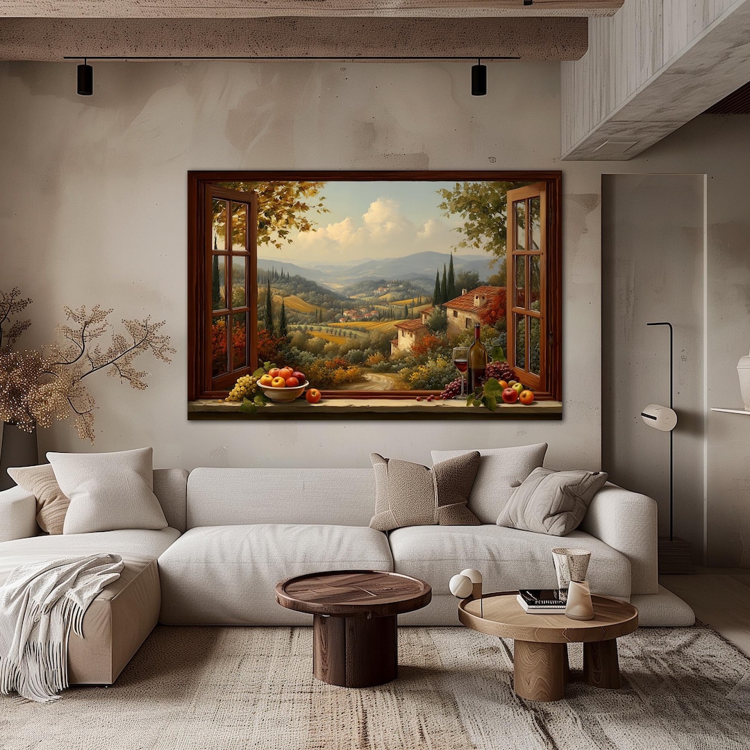 Tuscany Italian Landscape Canvas Wall Art Kitchen Wall Decor Travel ...