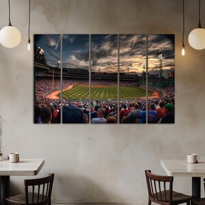 Fenway Park Baseball Stadium Canvas Wall Art Man Cave Decor Baseball ...
