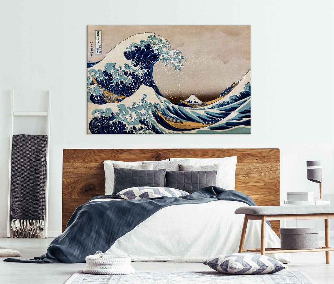 The Great Wave Canvas Wall Art Living Room Decor Japanese Wall Art ...
