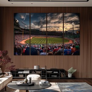 Fenway Park Baseball Stadium Canvas Wall Art Man Cave Decor Baseball ...