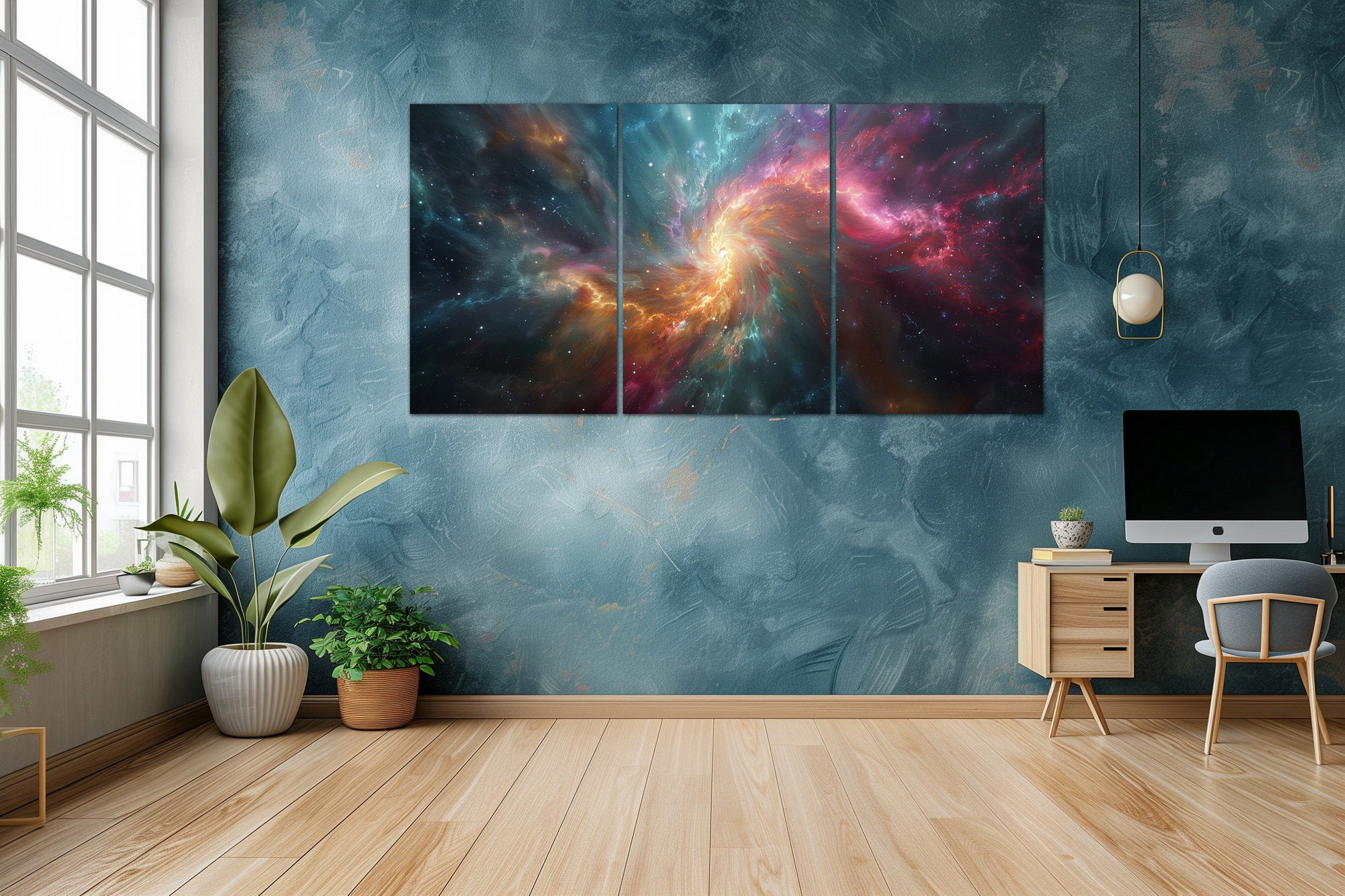 Colorful Space Canvas Wall Art Trendy Galaxy Decor Zen Wall Art Space ...
