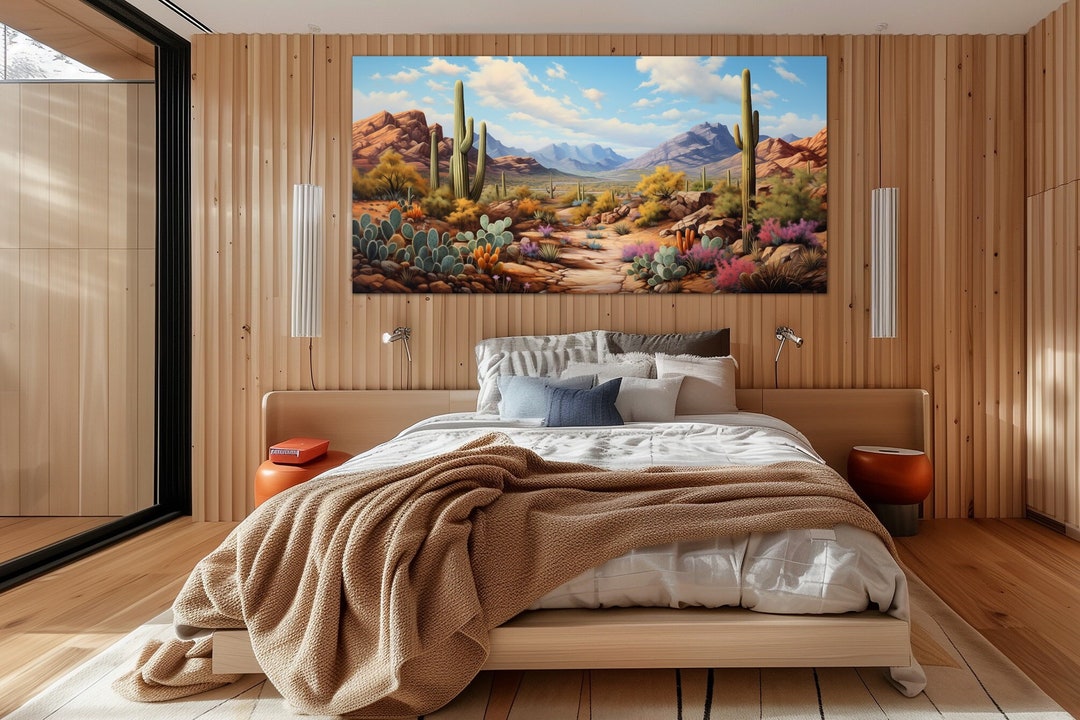 Desert Canvas Wall Art Southwestern Decor Desert Landscape Painting ...