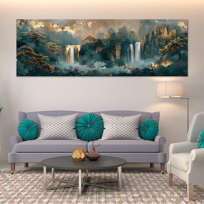 Panoramic Waterfall Print - Etsy