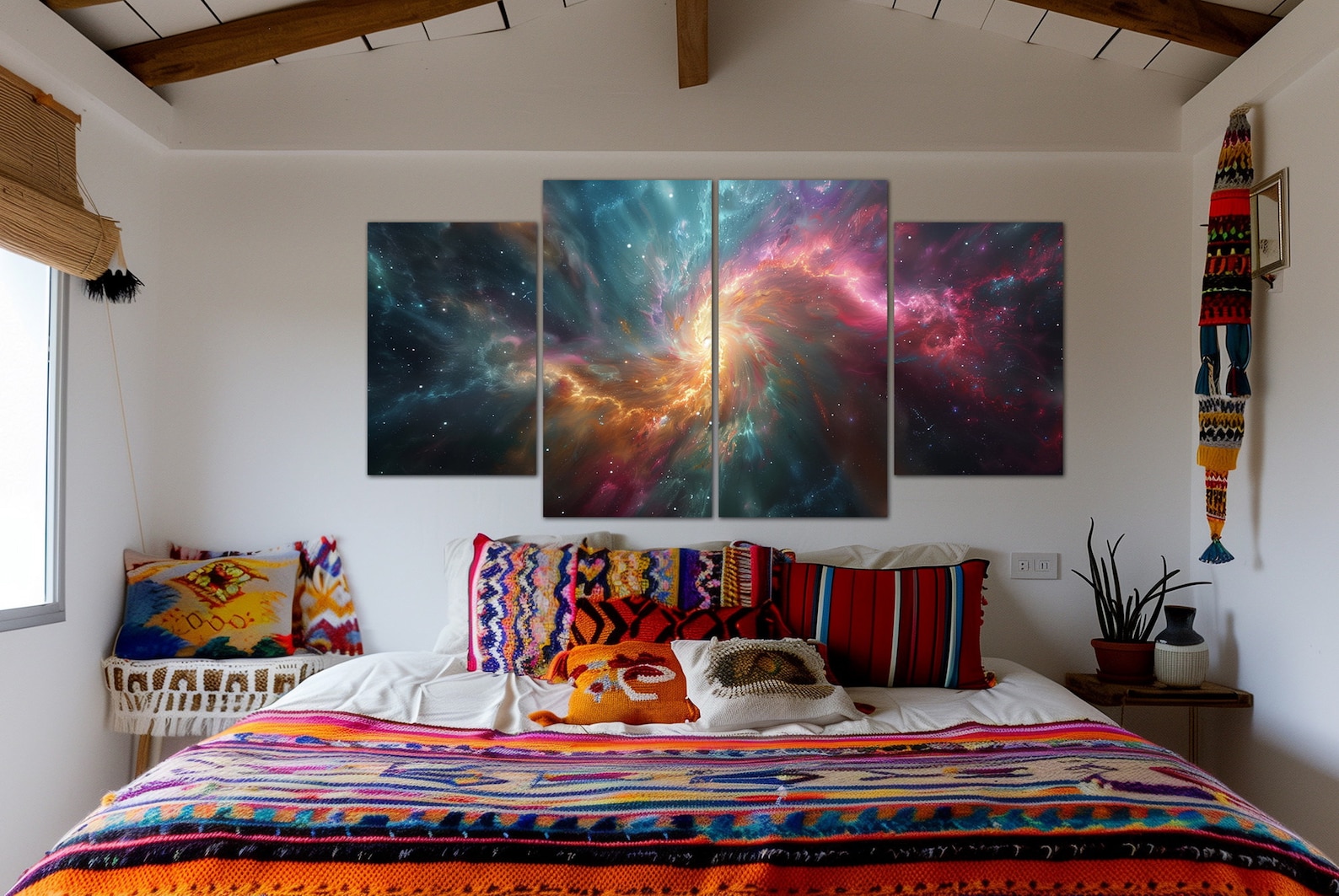 Colorful Space Canvas Wall Art Trendy Galaxy Decor Zen Wall Art Space ...