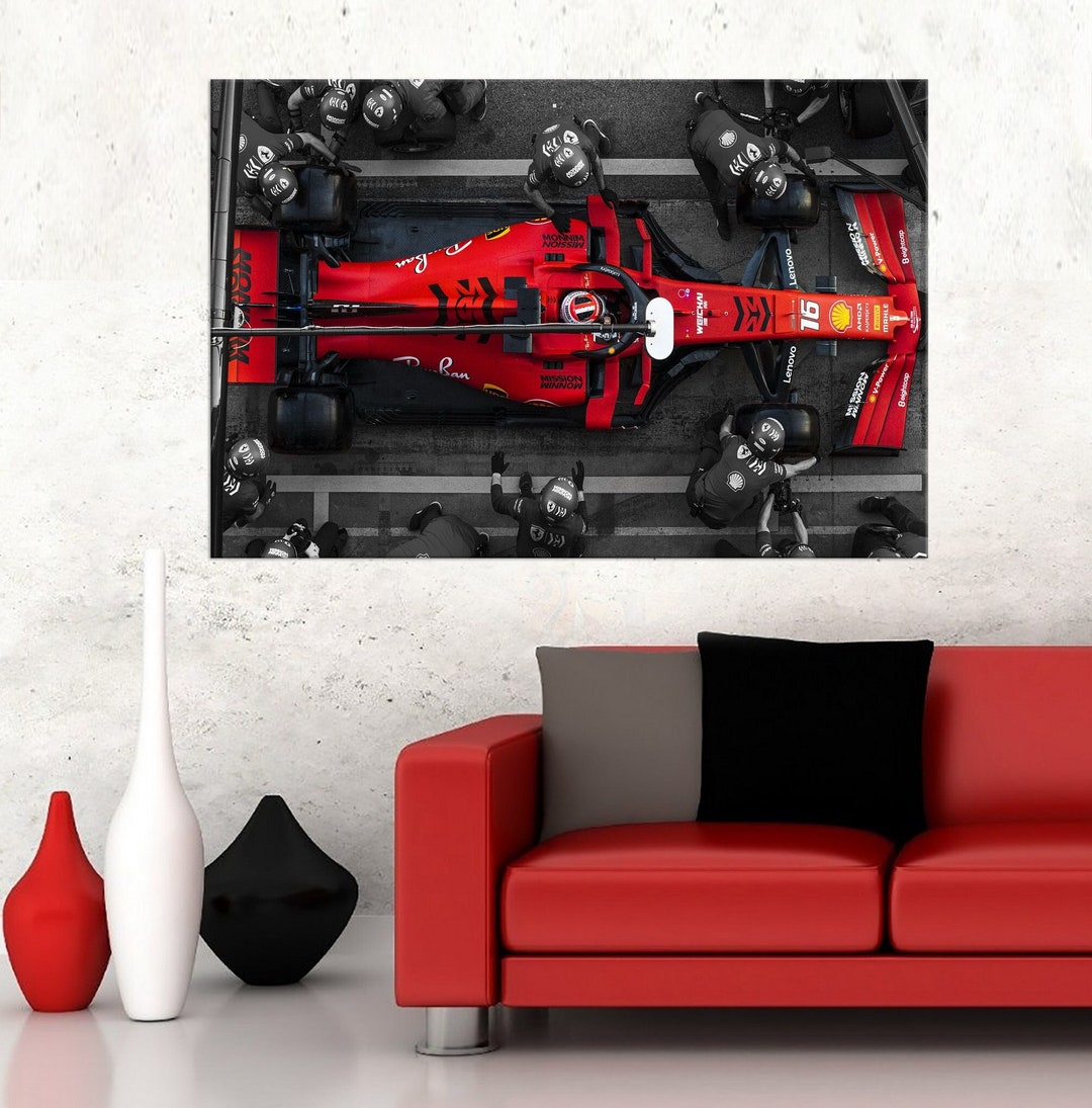 Formula One Canvas Wall Art Mans Cave Decor Formula 1 Wall Art Racing ...