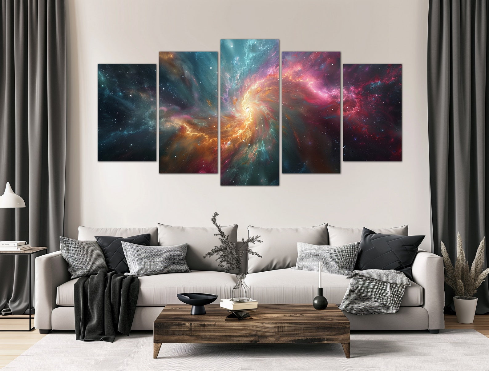 Colorful Space Canvas Wall Art Trendy Galaxy Decor Zen Wall Art Space ...