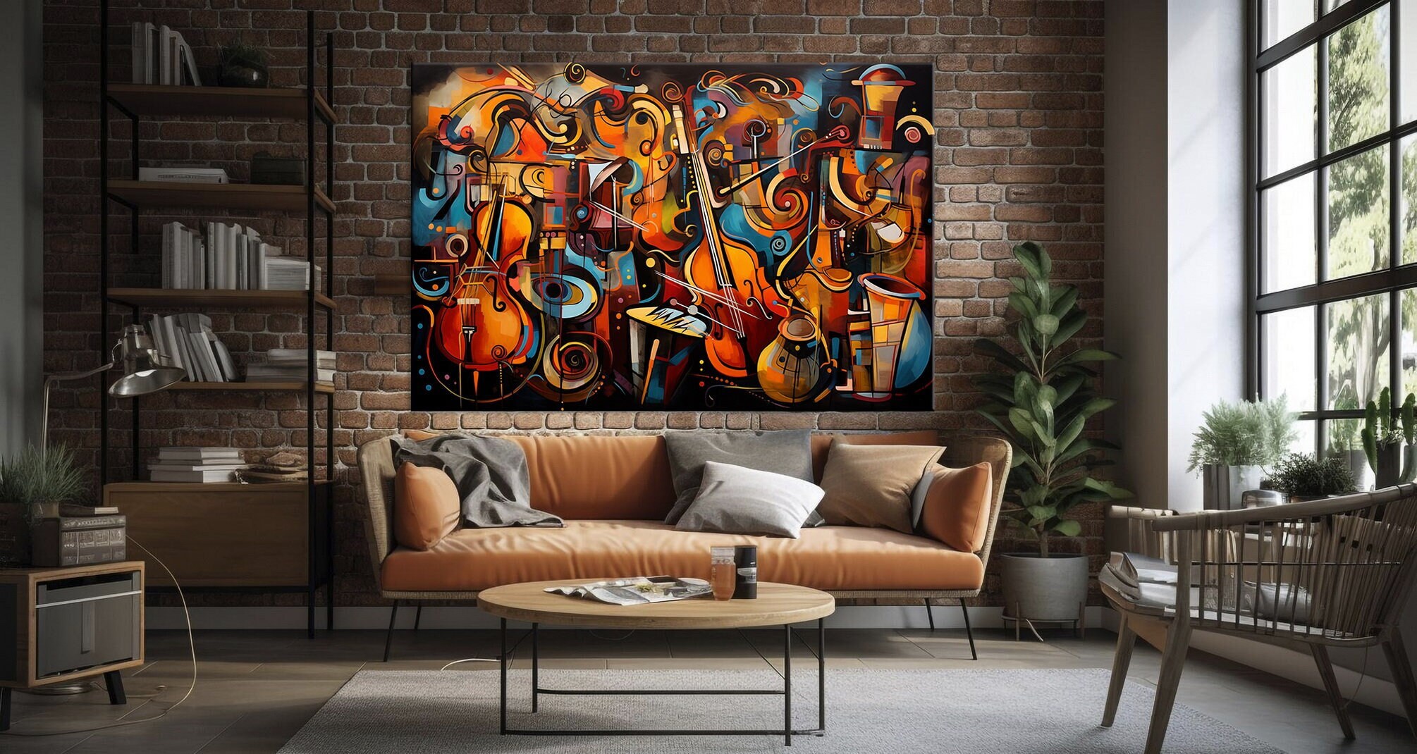 Abstract Music Canvas Wall Art Orchestra Music Room Decor Music Gifts ...