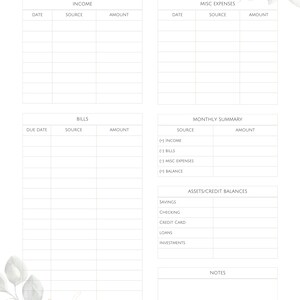 Monthly Budget Book - Etsy