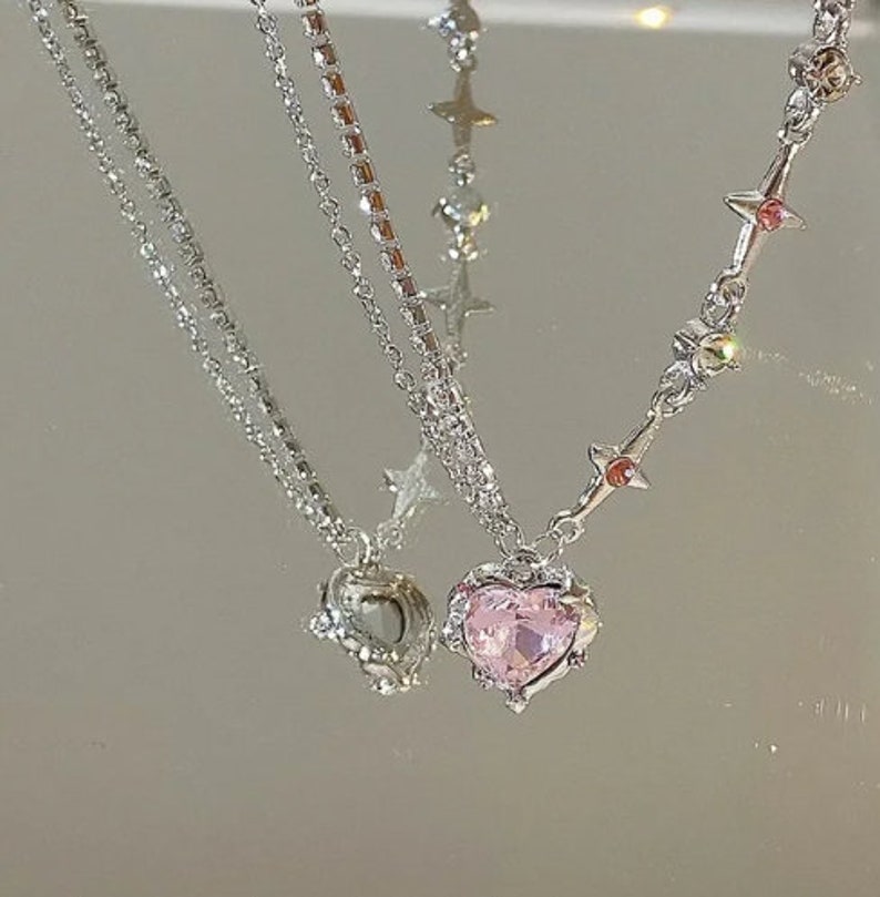 Heartfelt Nostalgia Y2k-inspired Necklace for Trendsetting Vibes Y2K ...