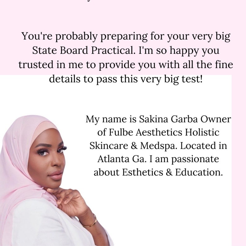 Georgia State Board Esthetician Practical & Written Ebook - Etsy