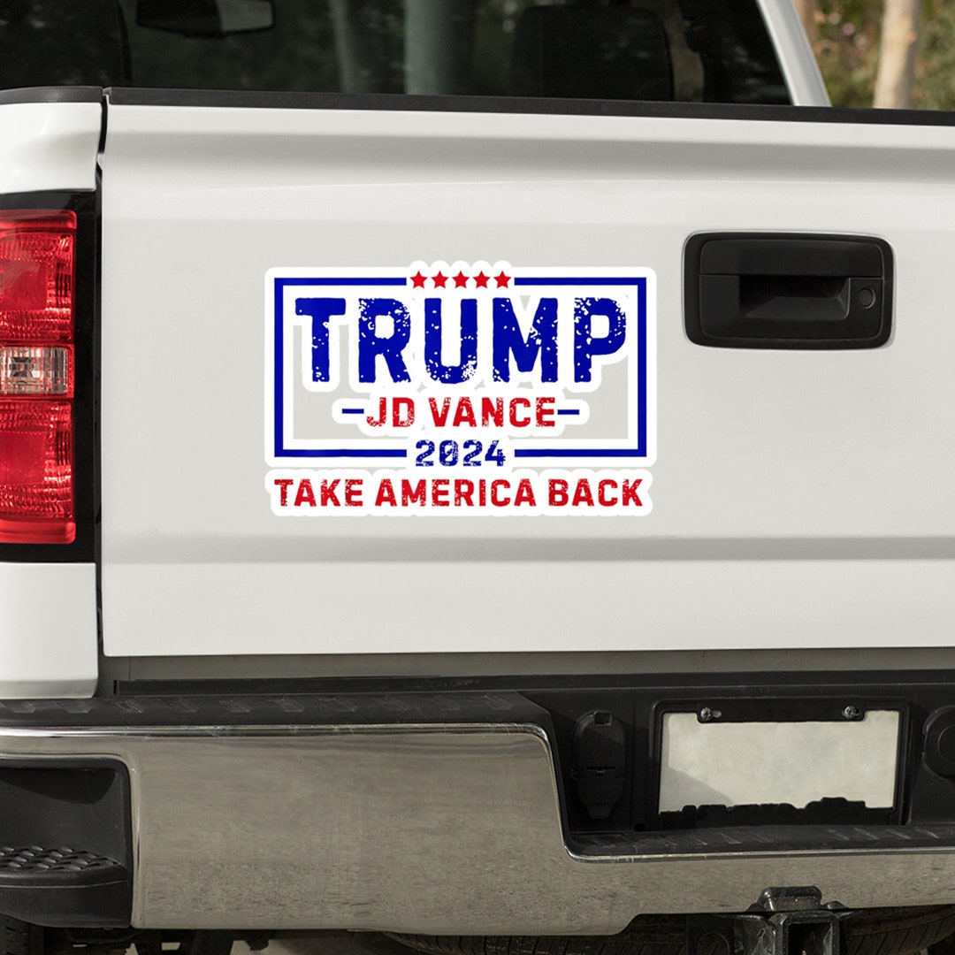 Trump JD Vance Take America Back 2024 Car Bumper Sticker MAGA Decals ...