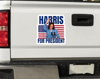 Kamala Harris for President 2024 Round Vinyl Bumper Stickers - Etsy