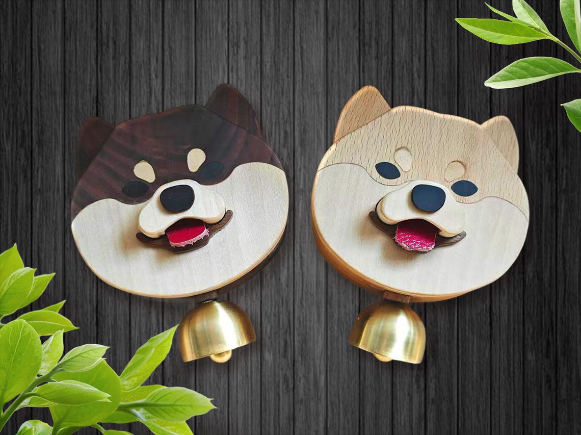 Handmade Wooden Shiba Inu Doorbell, Home Decor Gift - Etsy