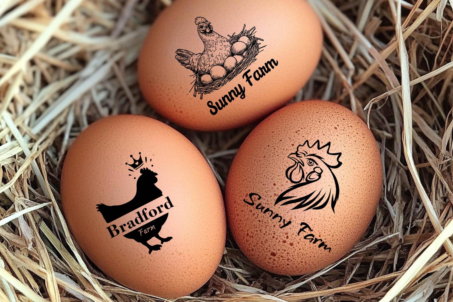 Custom Chicken Egg Rubber Stamp, Farm Fresh Eggs, Backyard Farmer Gift ...