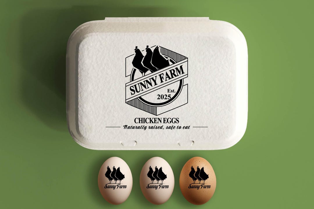 Farm Fresh Egg Stamp, Eggs With Date Stamp, Custom Egg Carton Stamp ...