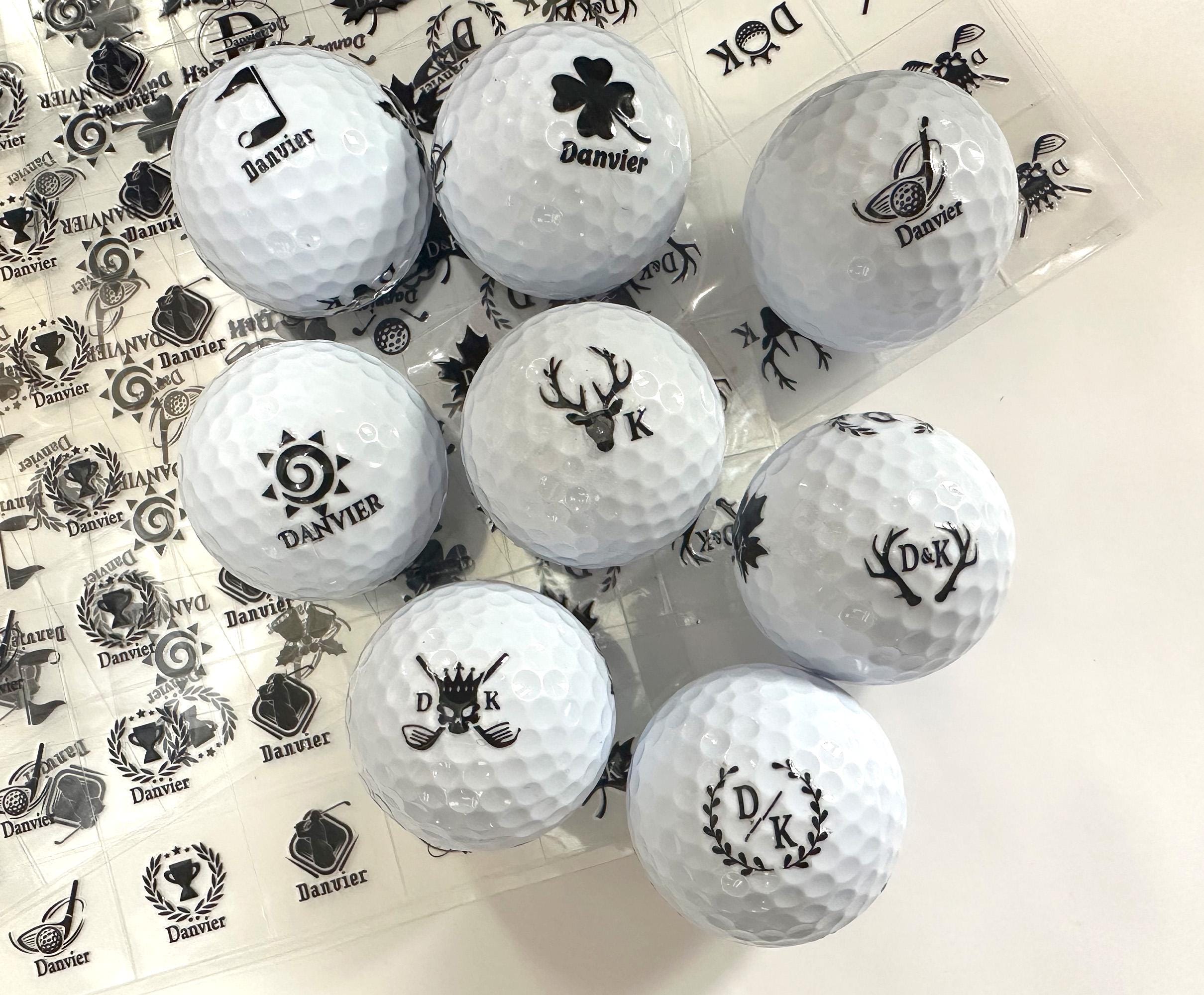 Golf Ball Sticker\personalized Golf Ball\custom Decal for Golf\golf ...