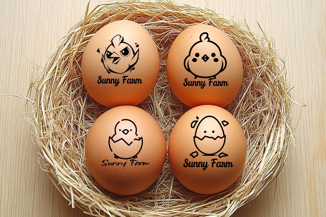 EGG STAMP, Chicken EGG Stamp, Egg Stamps, Custom Egg Stamp, Egg Labels ...