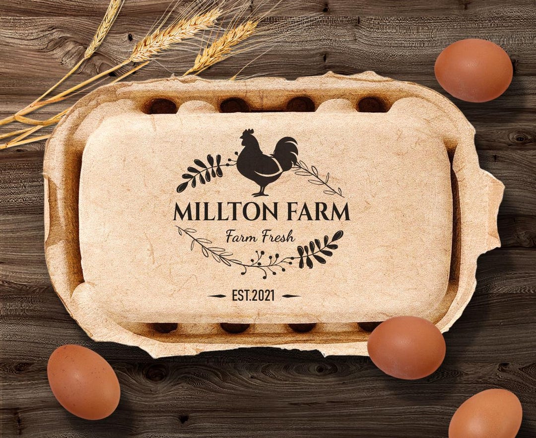 Egg Carton Stamp Custom American Flag USA Egg Cartons, Gift for Farm ...