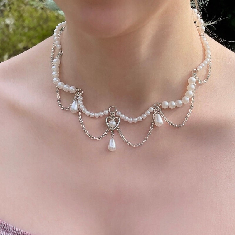 Cute Pearl Necklace - Etsy