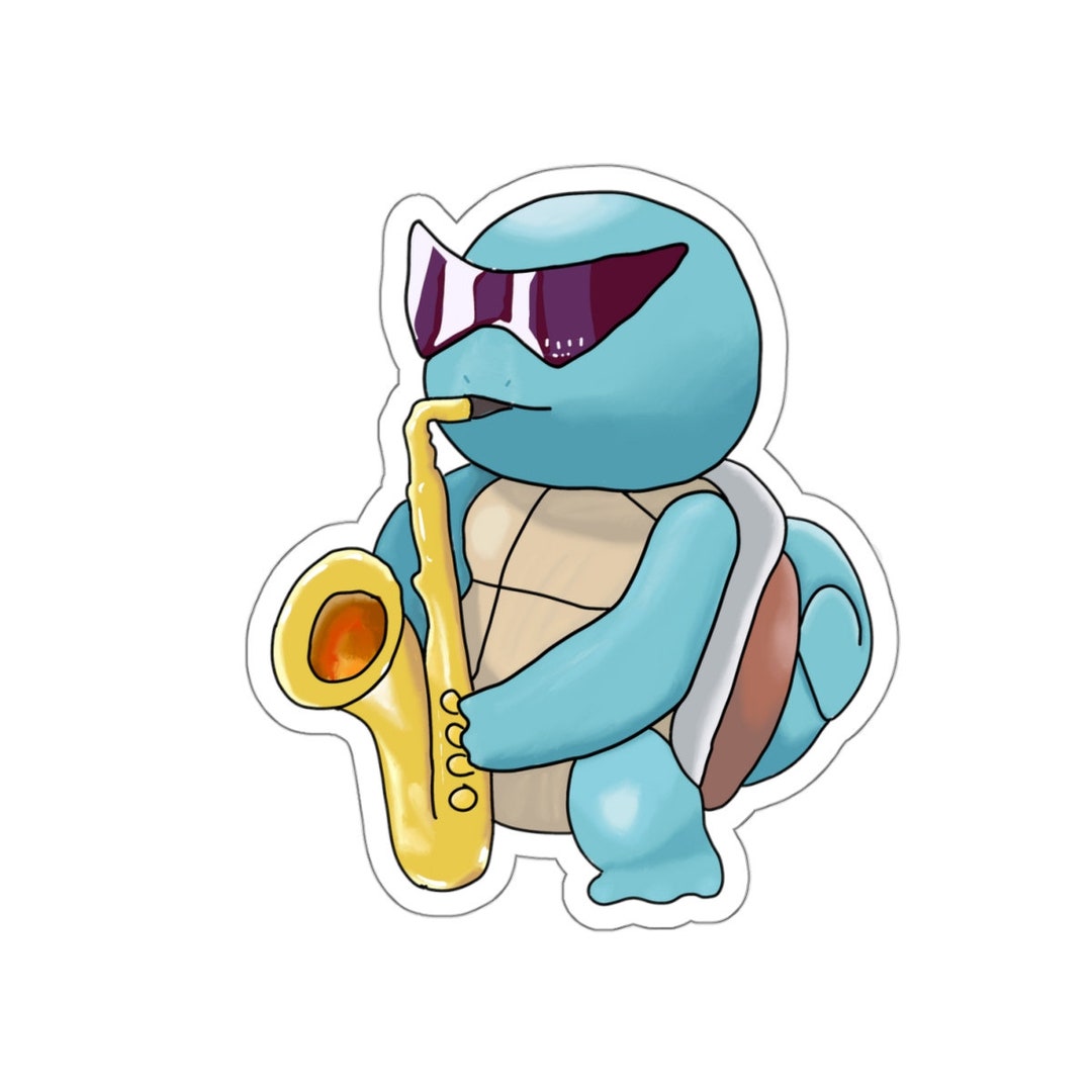 Cool Saxophone Turtle Sticker - Etsy