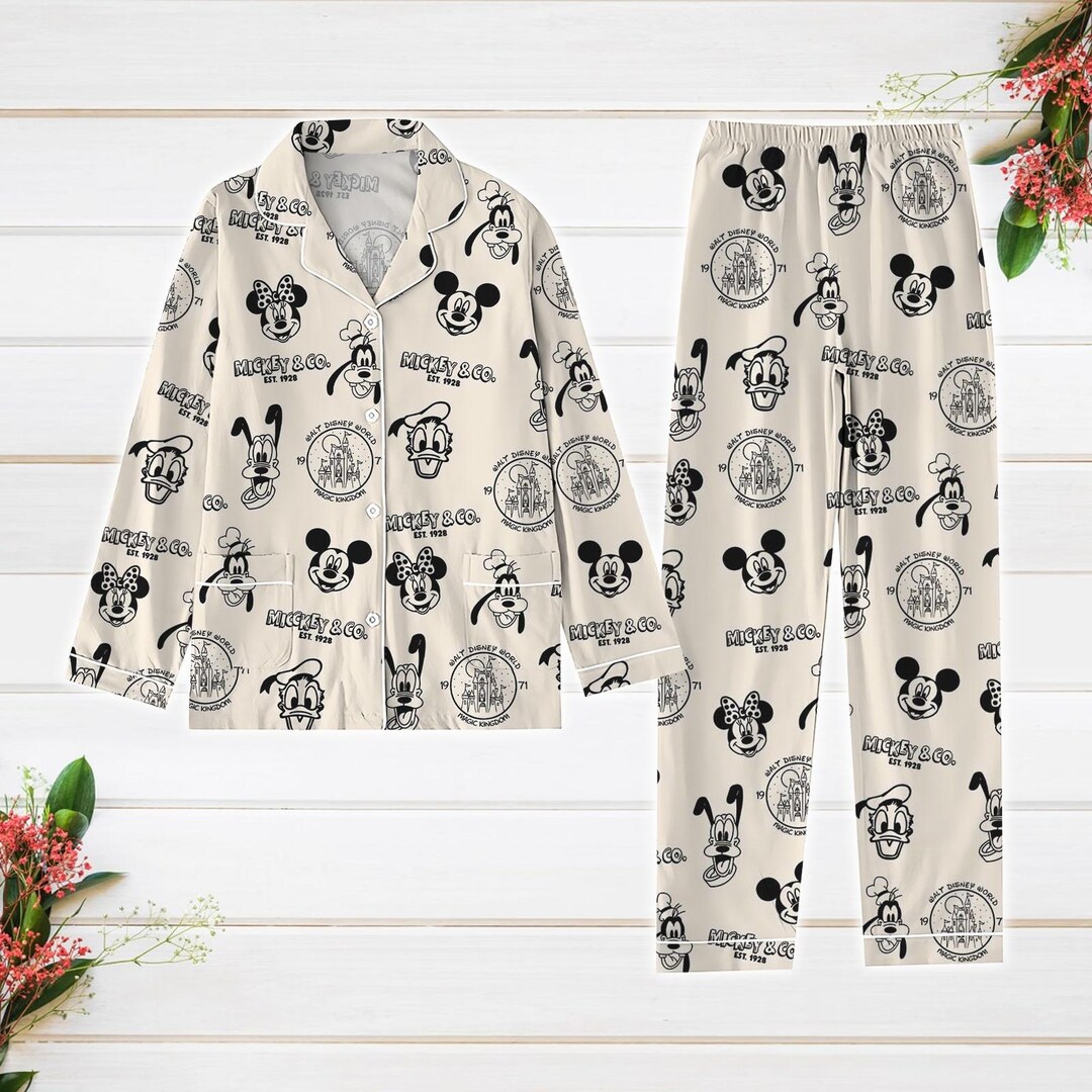 Mickey's Friends Pajamas, Disney Castle Pajamas Set, Cartoon Movie ...