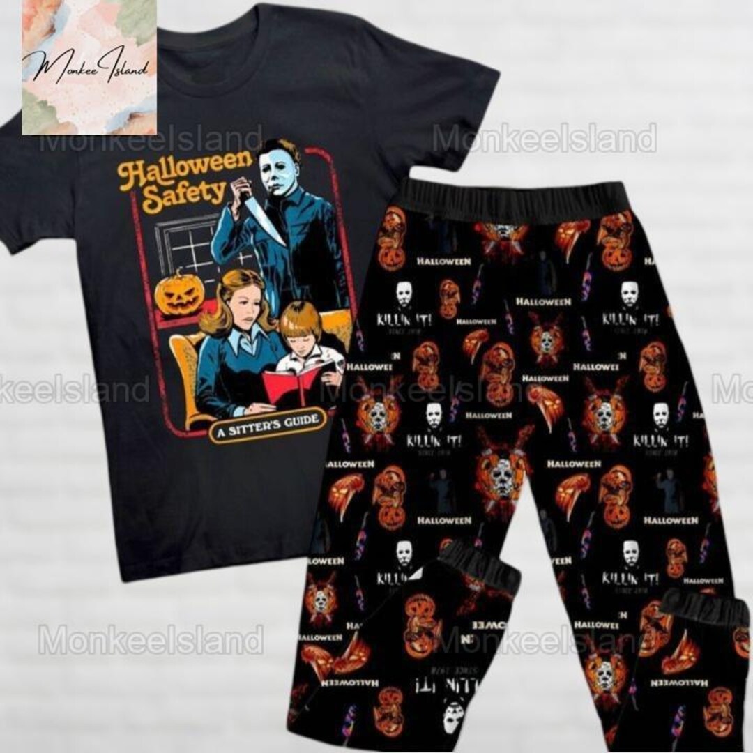 Michael Myers Halloween Pajamas, Halloween Safety Pajamas Pants, Horror ...