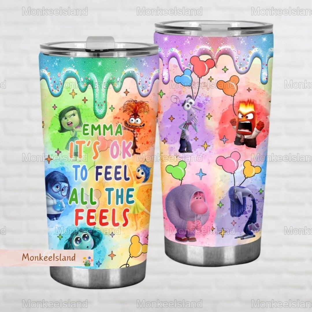 Personalized Inside Out Tumbler, It's Ok to Feel All This Feels Cup ...